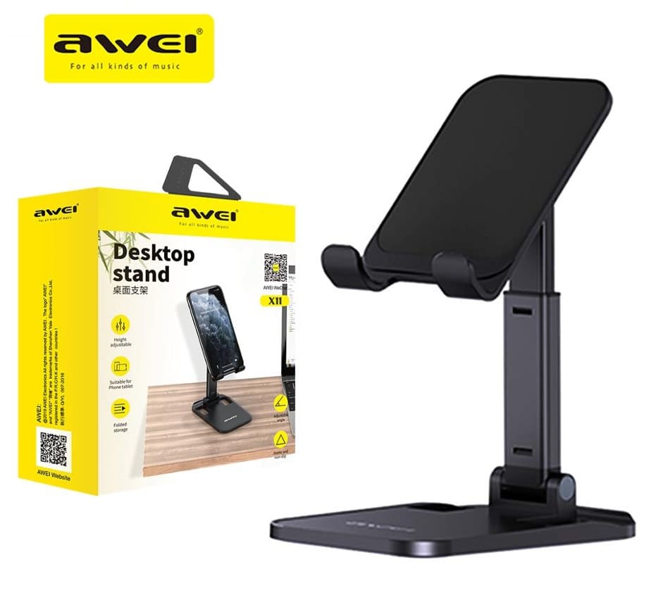 Βάση κινητού Desktop Stand Awei Μαύρη - ΜobileSpot